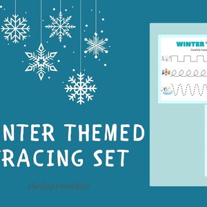 Winter Themed Tracing Activity for Kids 3-6, Learn Alphabet, Busy Book ...