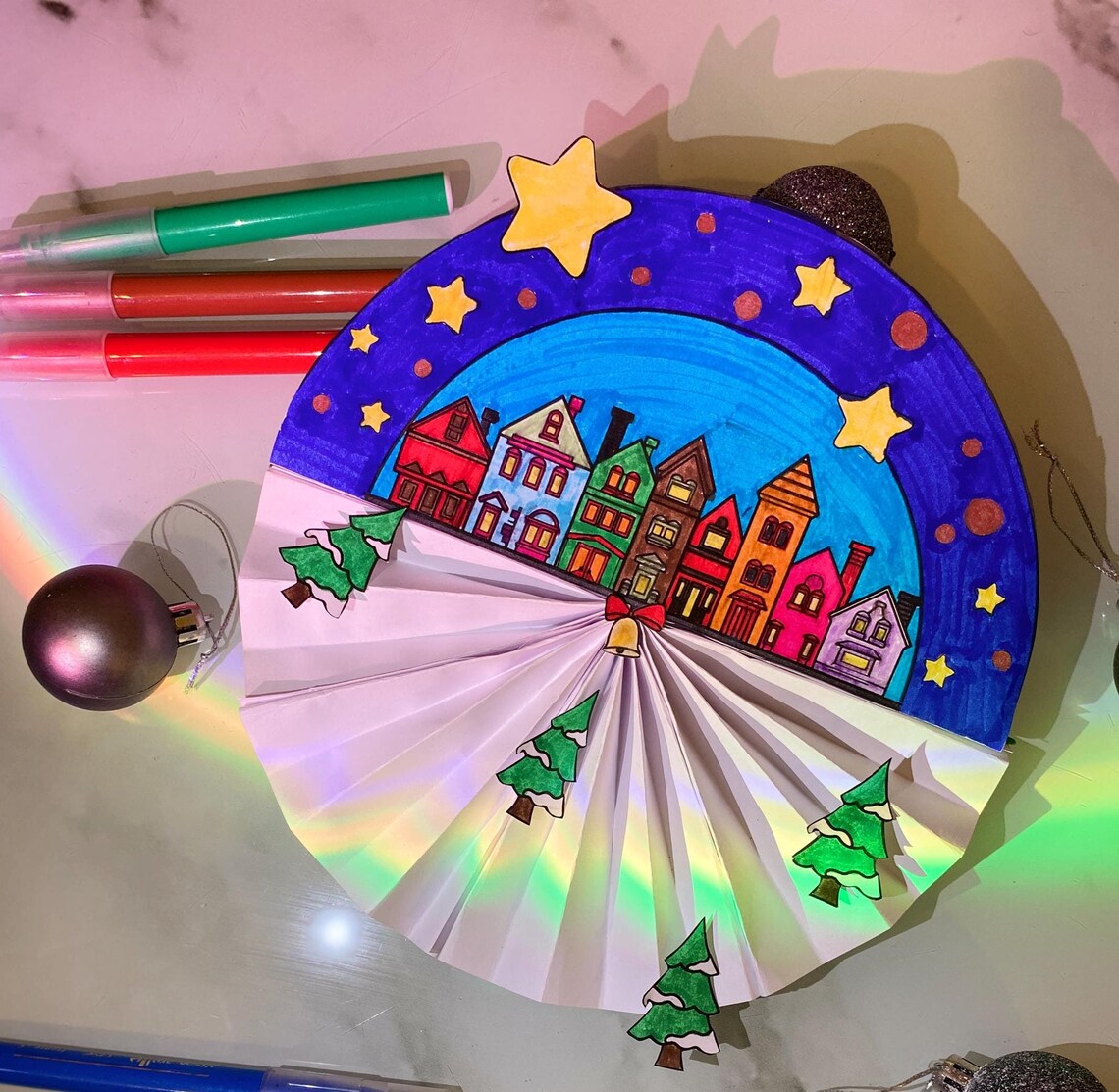 DIY Winter Wonderland 3D Paper Craft Kit – Fun Holiday Decoration ...