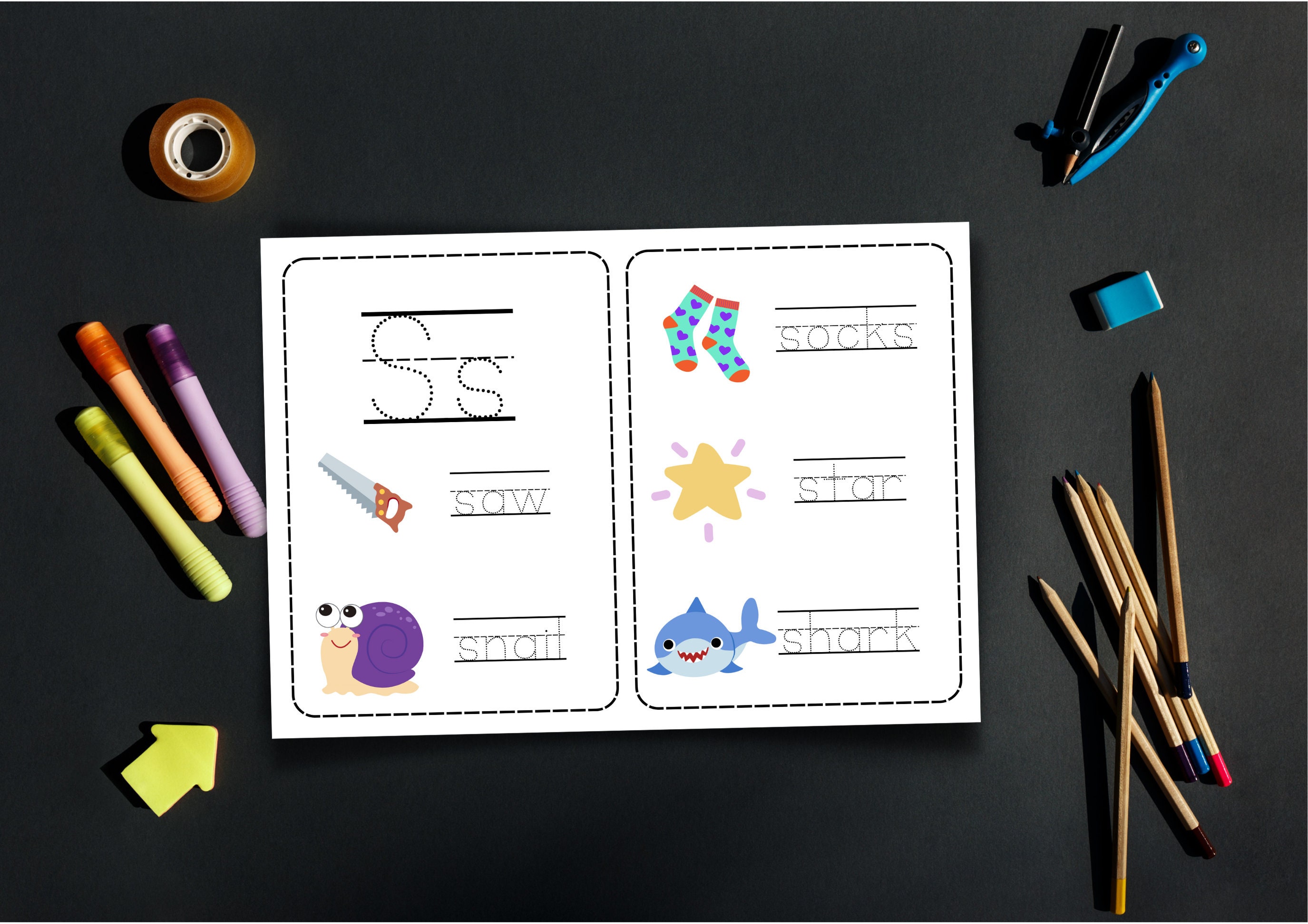 Alphabet A-Z Word Worksheets 20 pages Printable Tracing Writing ...