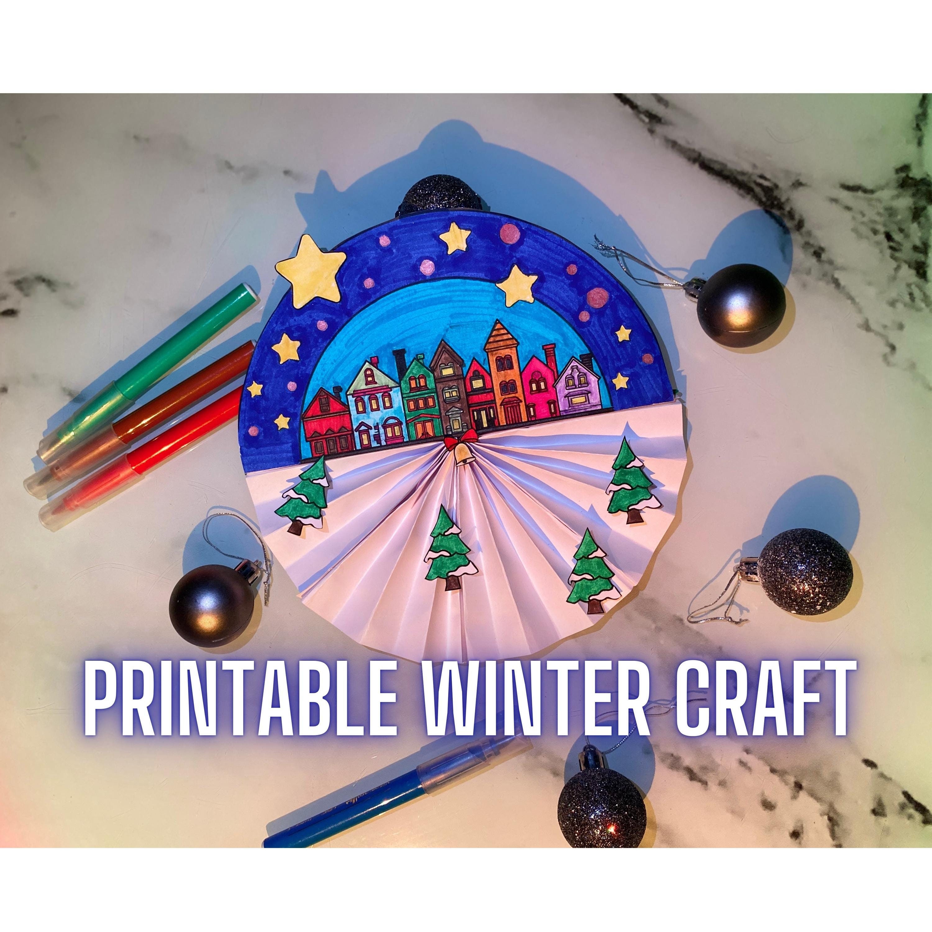 DIY Winter Wonderland 3D Paper Craft Kit – Fun Holiday Decoration ...