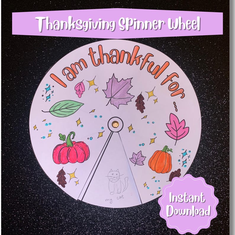 Thanksgiving Spinner Wheel - I Am Thankful For... - Etsy