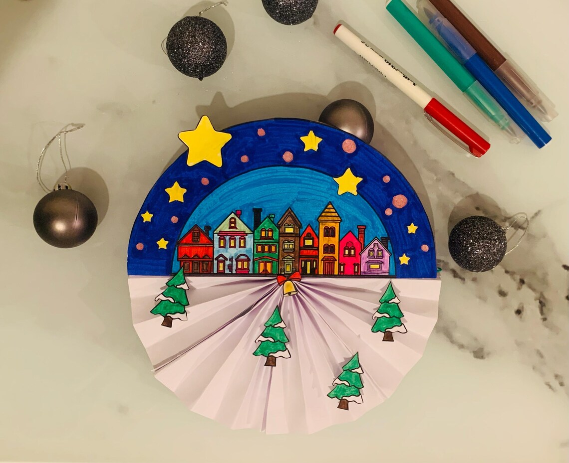 DIY Winter Wonderland 3D Paper Craft Kit – Fun Holiday Decoration ...