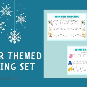 Winter Themed Tracing Activity for Kids 3-6, Learn Alphabet, Busy Book ...