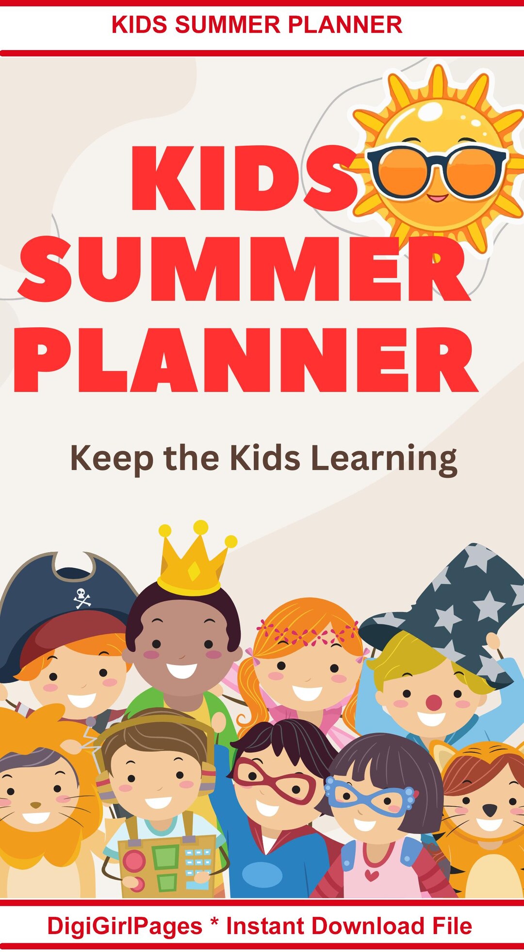 Kids Memory Book, Summer Planner for Kids, Fun Organizer and Activity ...