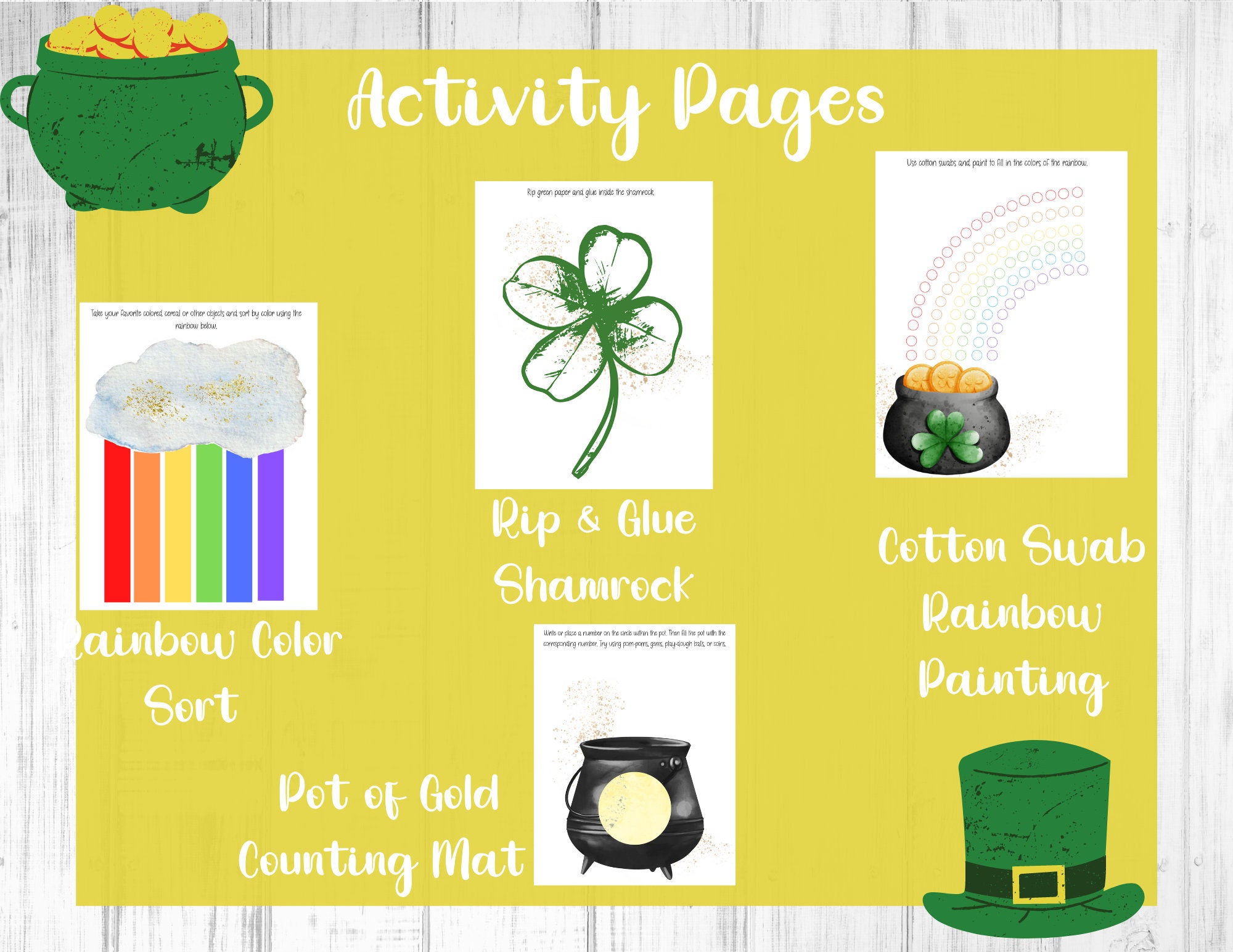 St. Patrick's Day Unit, Preschool Printable Activity, March Preschool ...