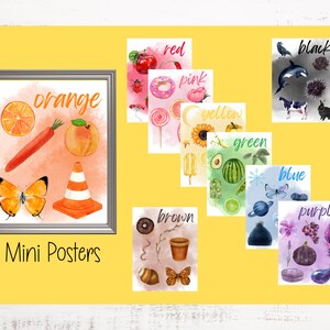 Color Decor Classroom, Printable Bundle, Color Posters, Preschool Color ...