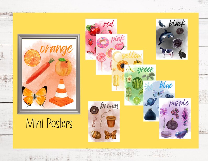 Color Decor Classroom, Printable Bundle, Color Posters, Preschool Color ...