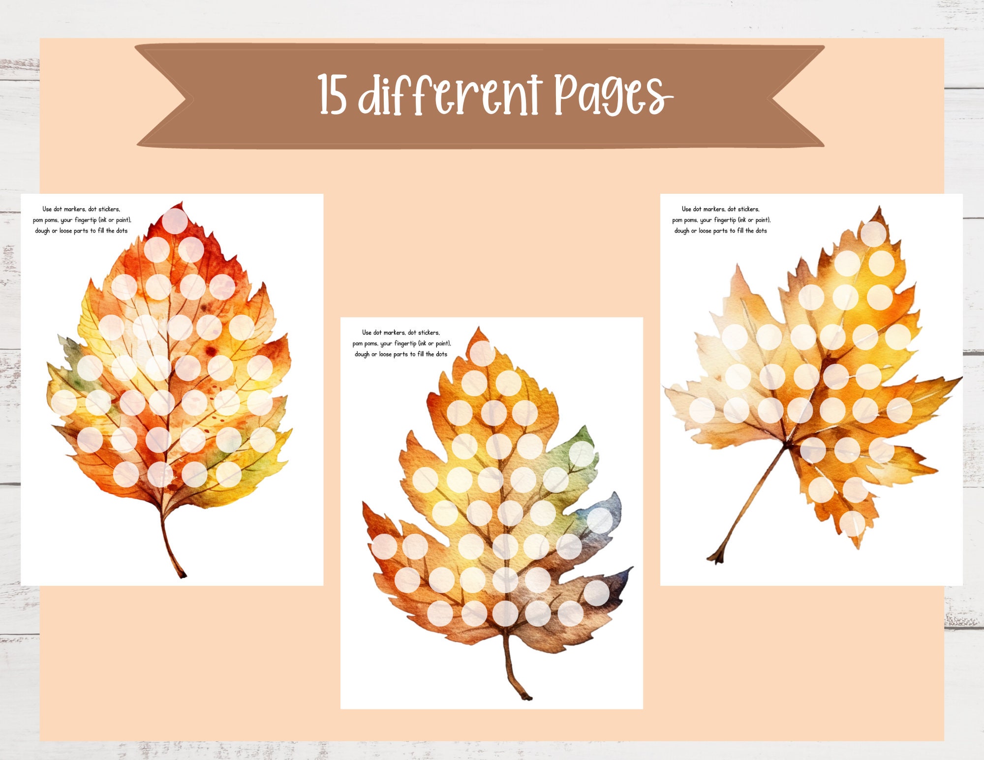 Fall Leaf Dot Pages, Dot Art Pages, Loose Parts Play, Homeschool ...