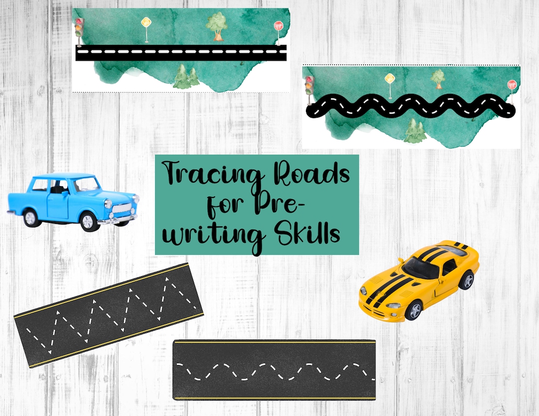 Pre-writing Tracing Roads, Tracing Activity, Tracing for Preschool ...