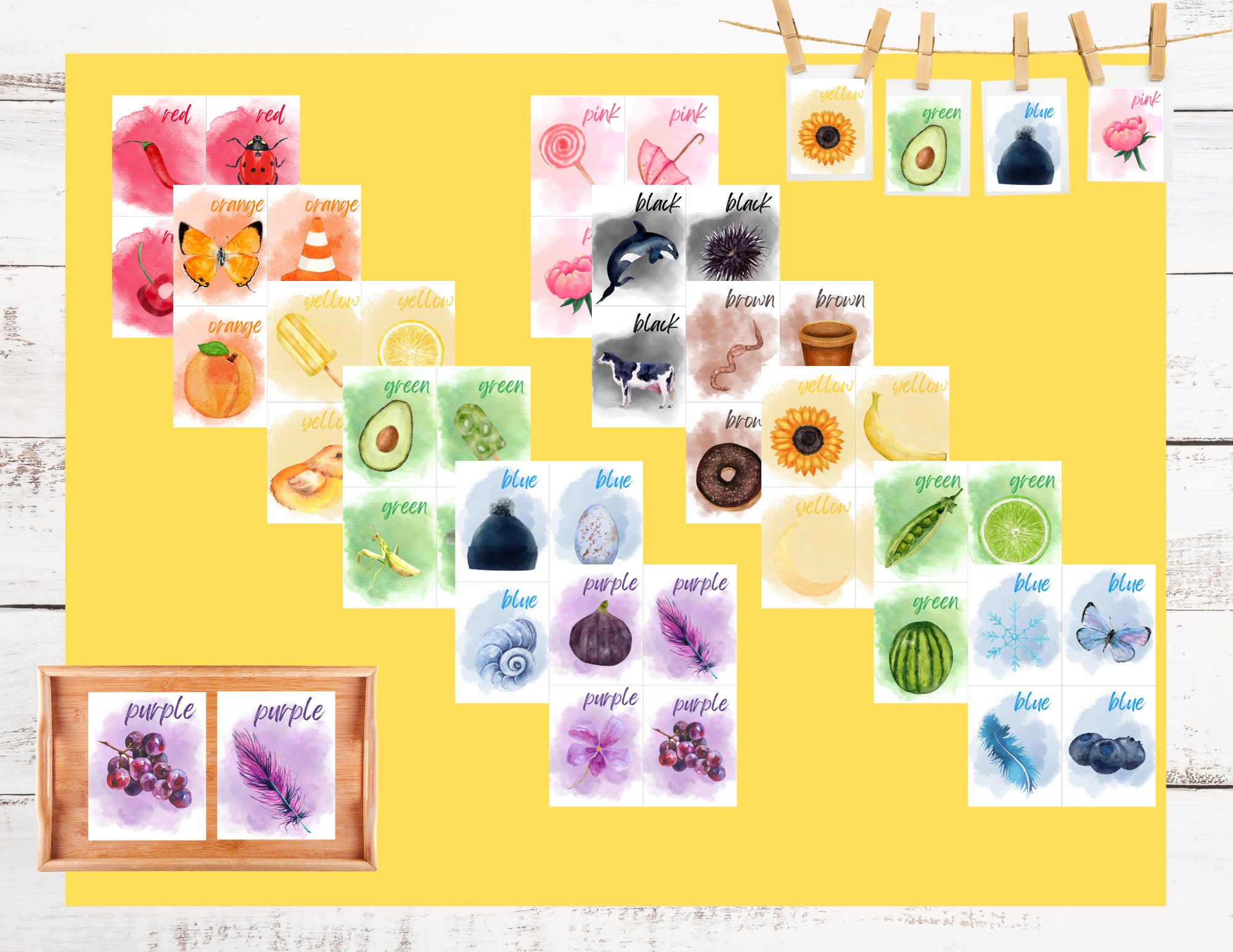 Color Decor Classroom, Printable Bundle, Color Posters, Preschool Color ...