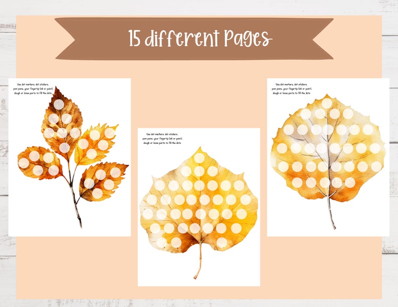 Fall Leaf Dot Pages, Dot Art Pages, Loose Parts Play, Homeschool ...