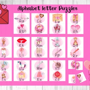 Valentine Alphabet, Valentine Preschool Printable Bundle, Valentine ...