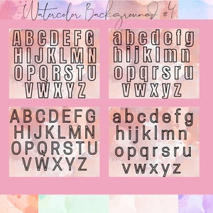 Watercolor Printable Alphabet Mat, Resin Letter Match, Alphabet ...