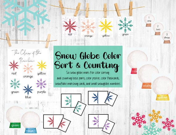 Snow Globe & Snowflake Preschool Bundle Winter Homeschool | Etsy