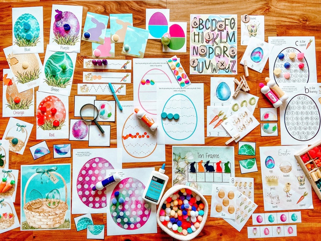 Easter Printable Bundle, Easter Printables for Kids, Easter Preschool ...