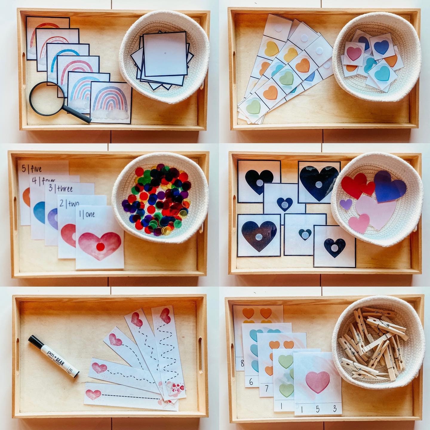 Valentine's Day Printables, Montessori Inspired, Montessori Tray ...