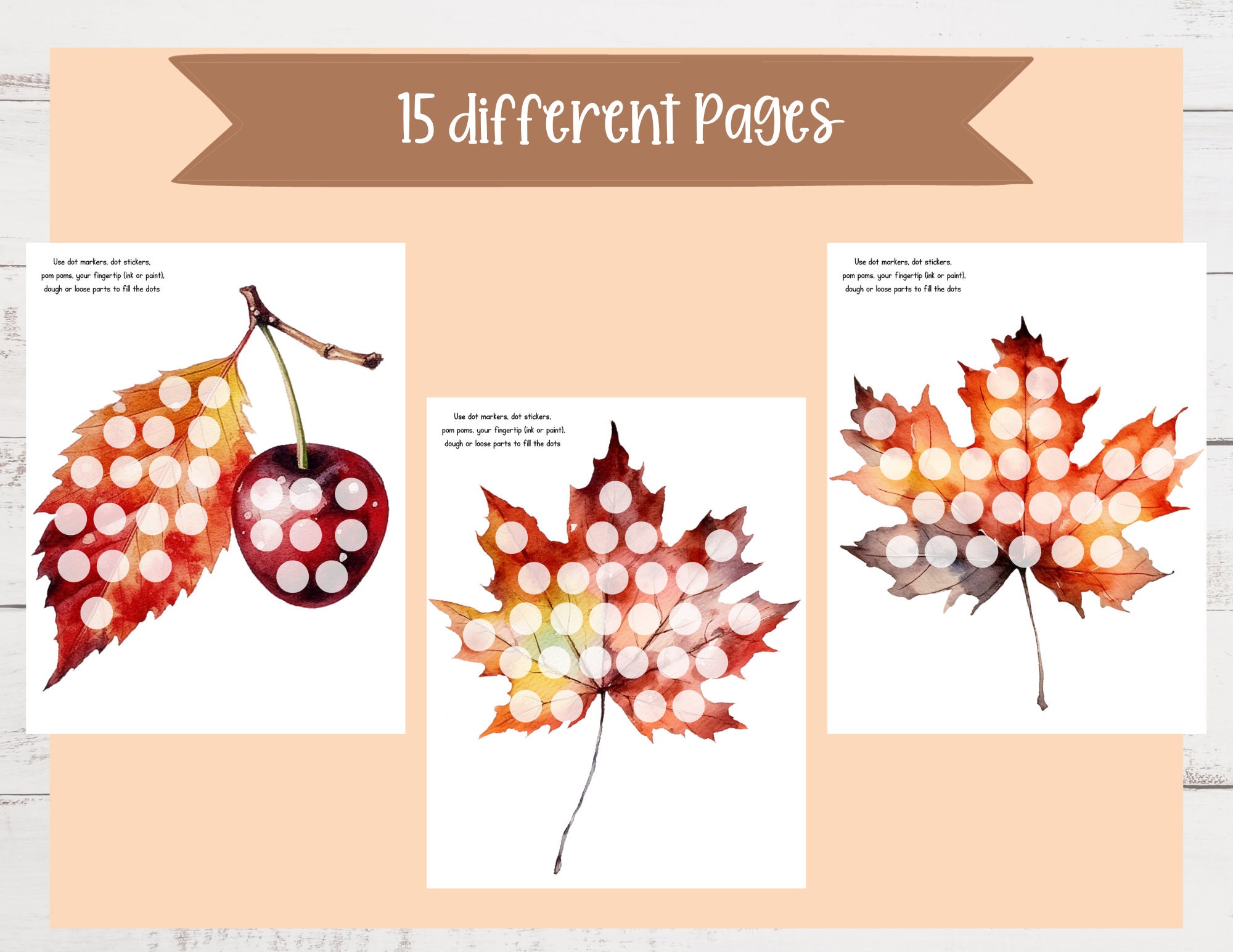 Fall Leaf Dot Pages, Dot Art Pages, Loose Parts Play, Homeschool ...