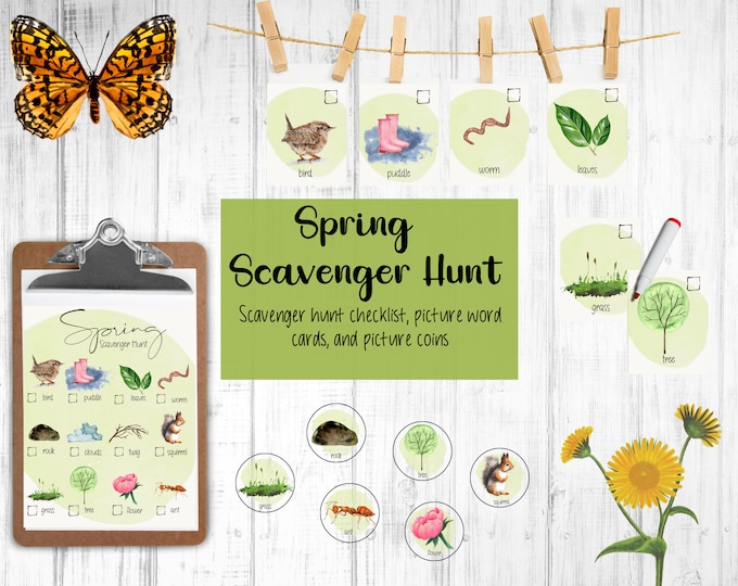 Signs of Spring Scavenger Hunt Activity Printable, Spring Scavenger ...