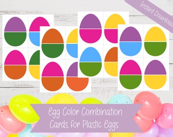 Easter Egg Matching Printable Game, DIY Egg Match, Color Matching ...
