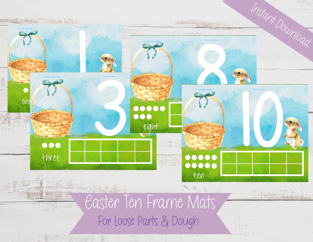 Easter Ten Frames, Easter Play Dough Mats, Easter Loose Parts, Easter ...