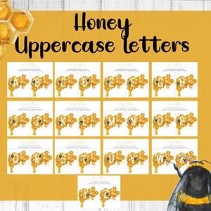 Preschool Bee Printable, Bee Homeschool Printable, Letter Match ...