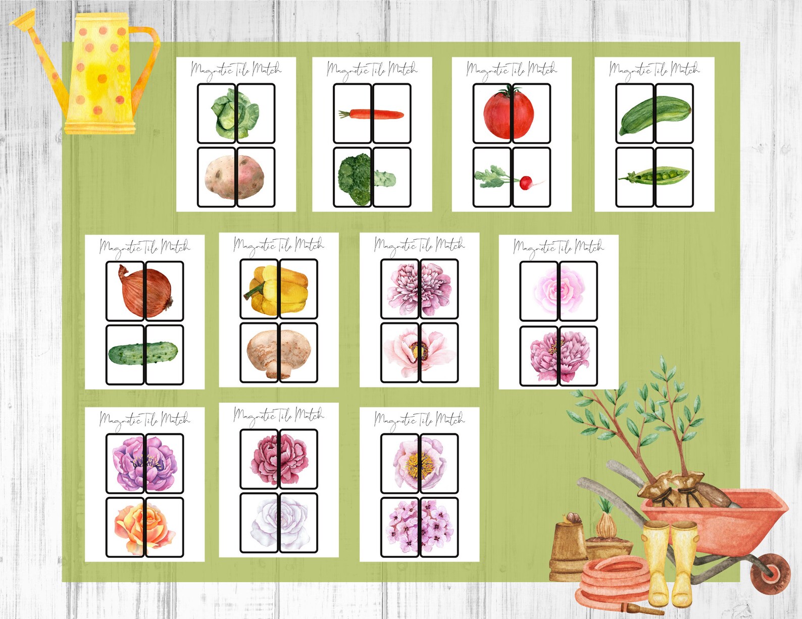 Preschool Garden Printable Bundle Homeschool Garden | Etsy