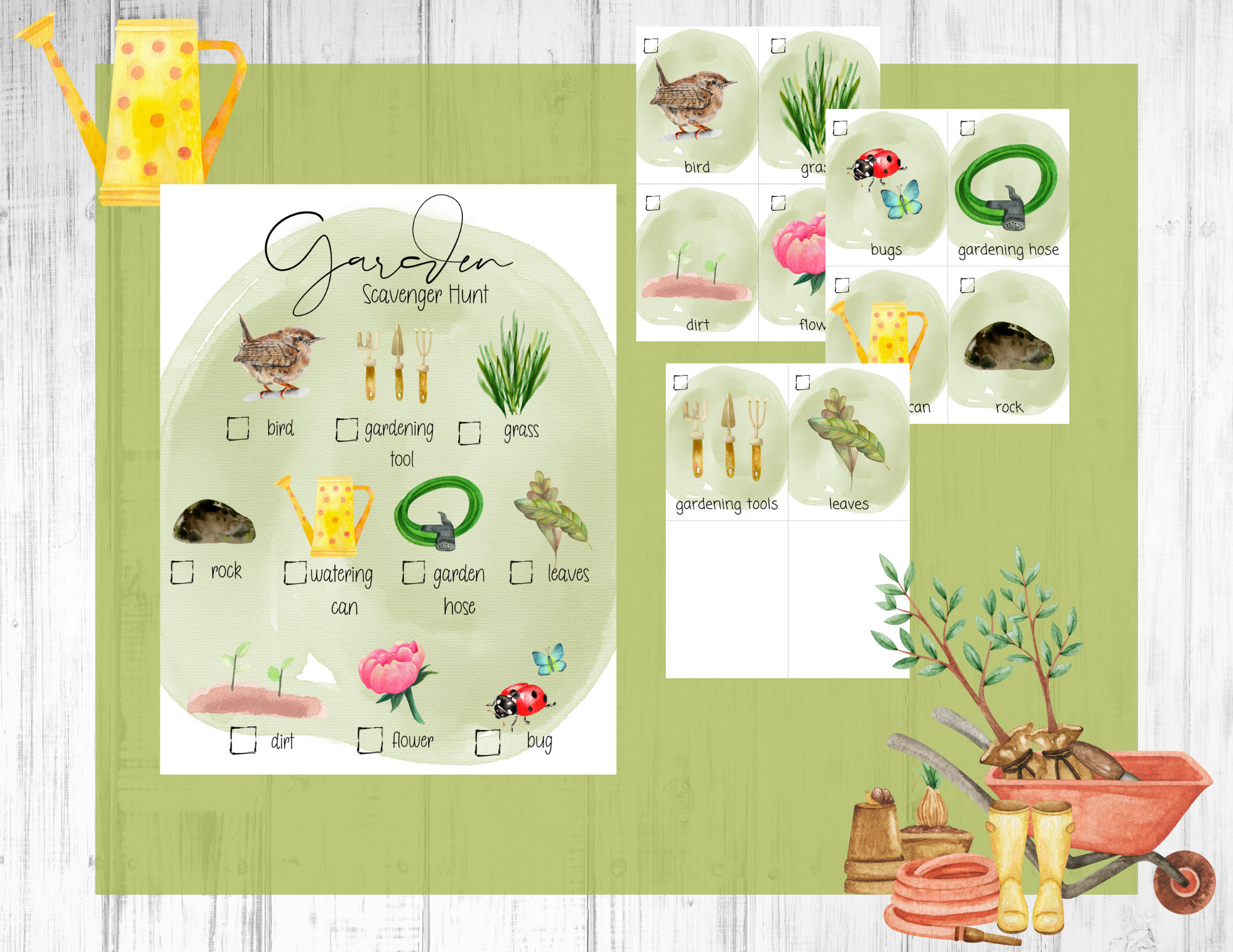 Preschool Garden Printable Bundle, Homeschool Garden Printable, Garden ...