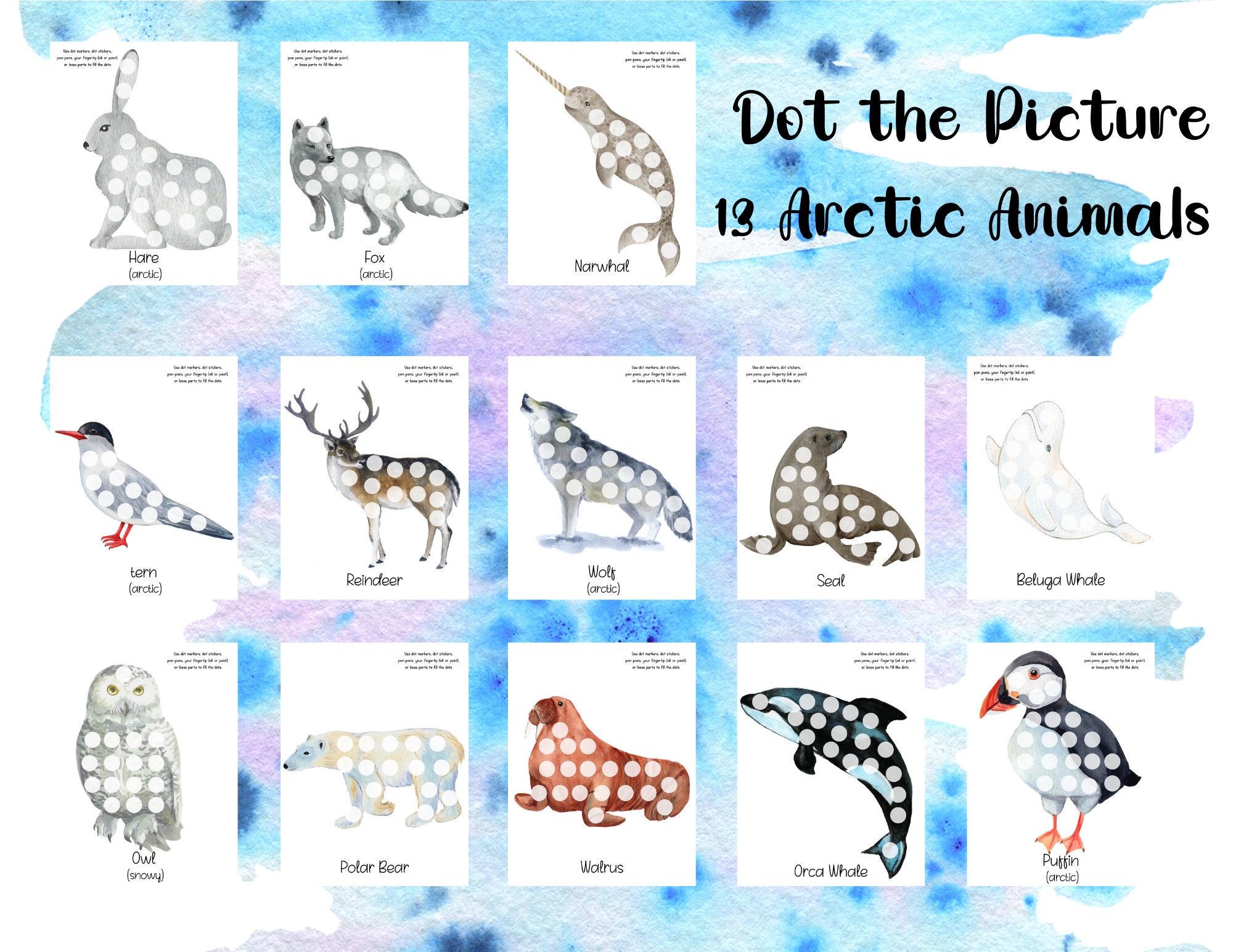 Arctic Homeschool Preschool Bundlle, Arctic Printable Activity ...