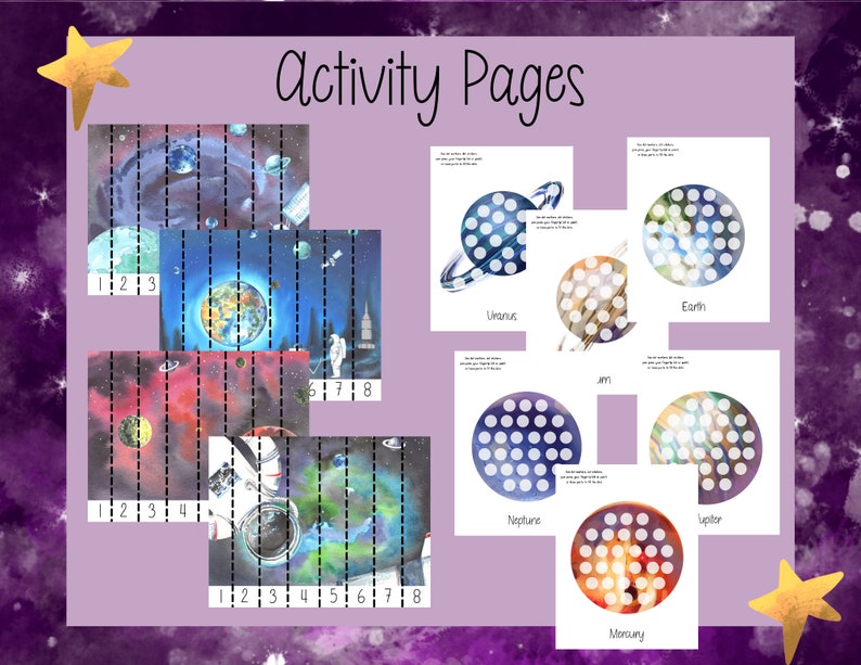Space Bundle, Preschool Space Theme, Solar System Printable, Space Unit ...