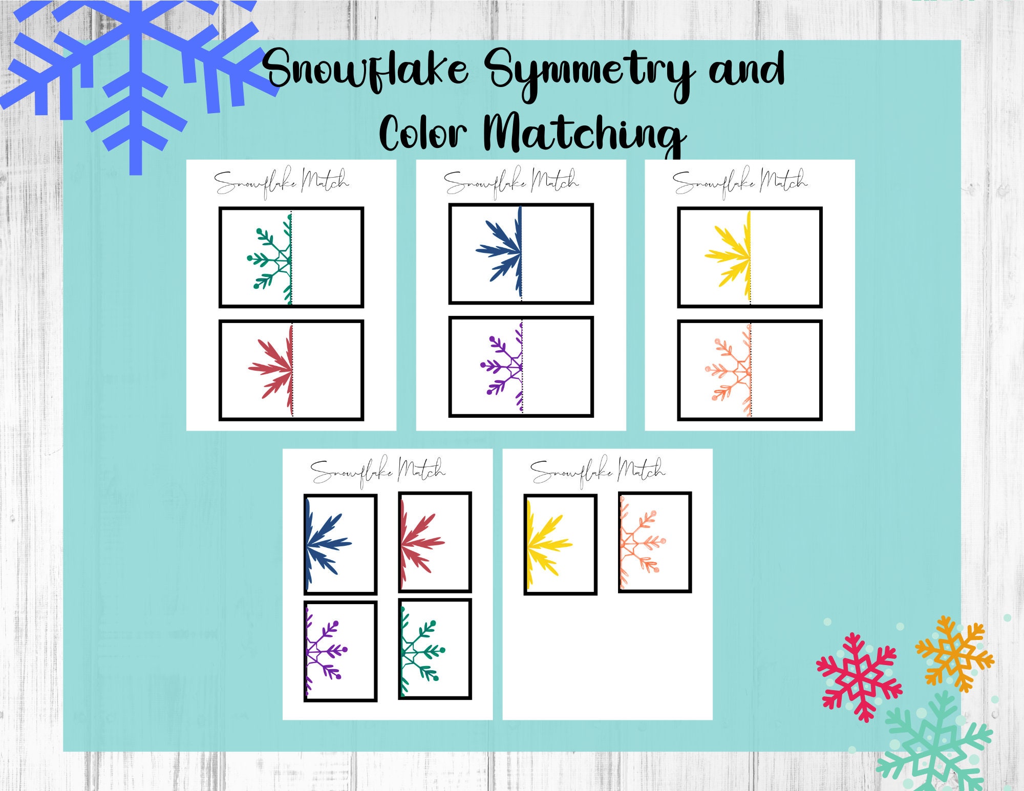 Snow Globe & Snowflake Preschool Bundle, Winter Homeschool Printable ...