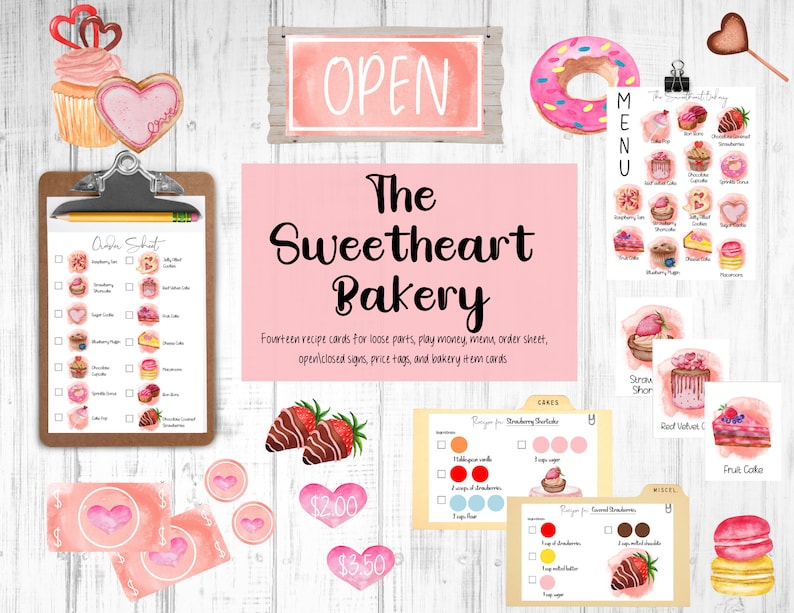 The Sweetheart Bakery, Loose Parts Play, Pretned Play Shop, Pretend ...