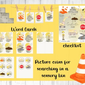 Construction Scavenger Hunt, Preschool Printable Activity, Construction ...