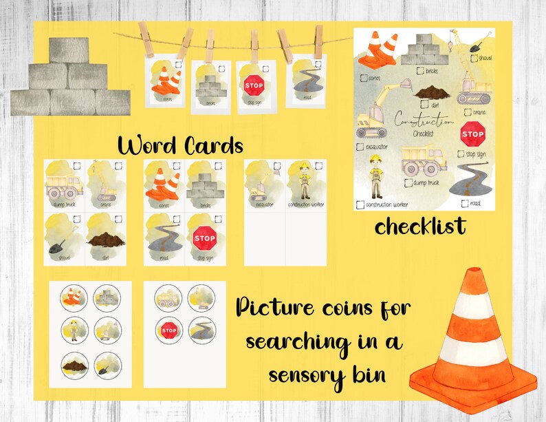 Construction Scavenger Hunt, Preschool Printable Activity, Construction ...