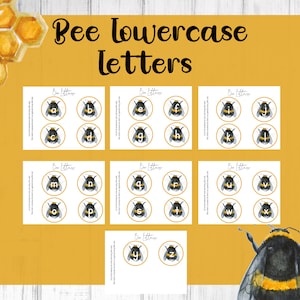 Preschool Bee Printable, Bee Homeschool Printable, Letter Match ...