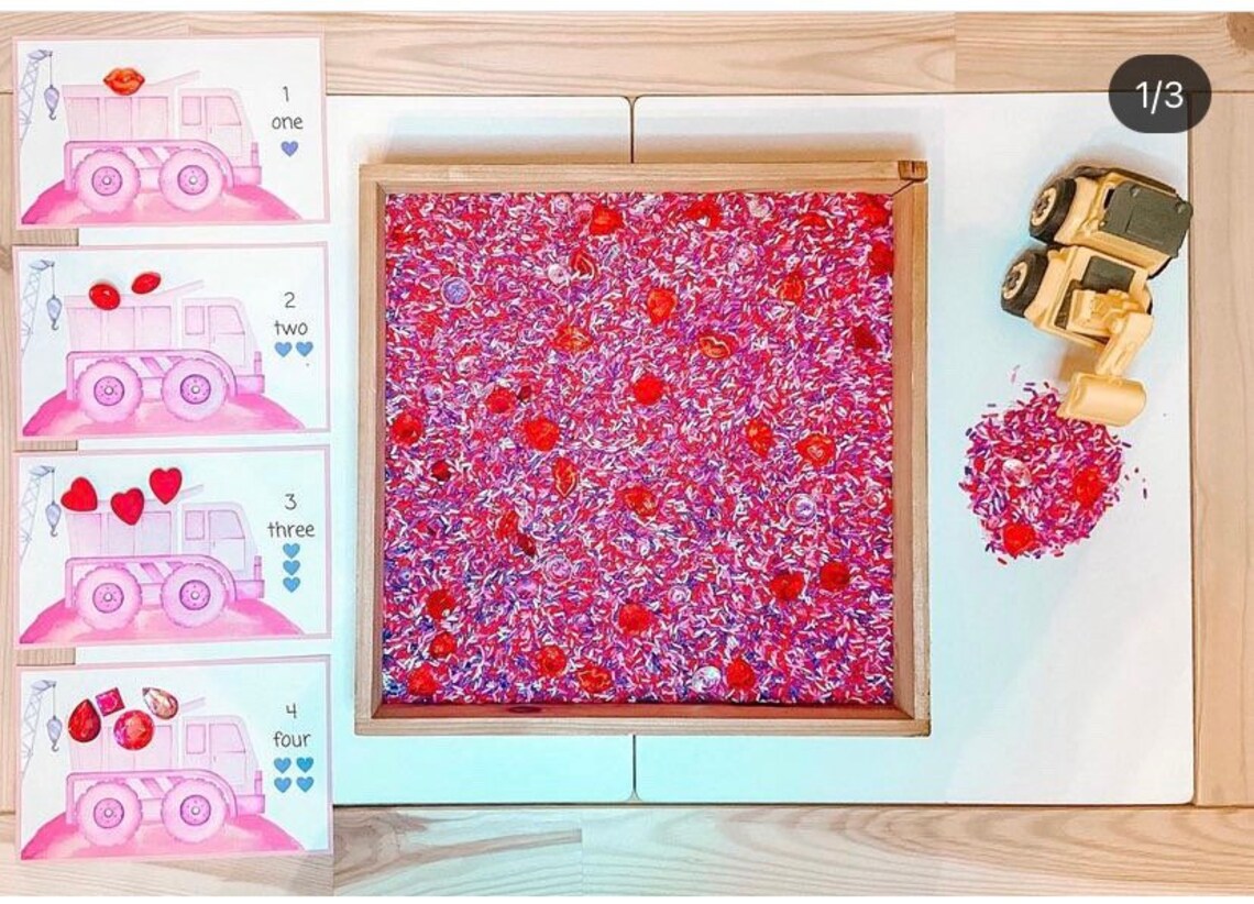 Valentine Construction Cards, Valentine Printable Activity, Counting ...