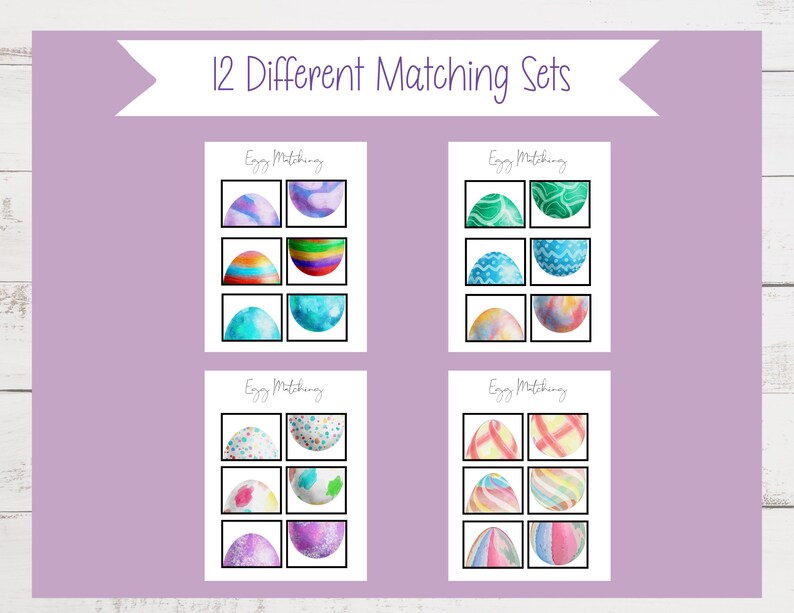 Easter Egg Matching Cards, Easter Printable Activity, Easter Preschool ...