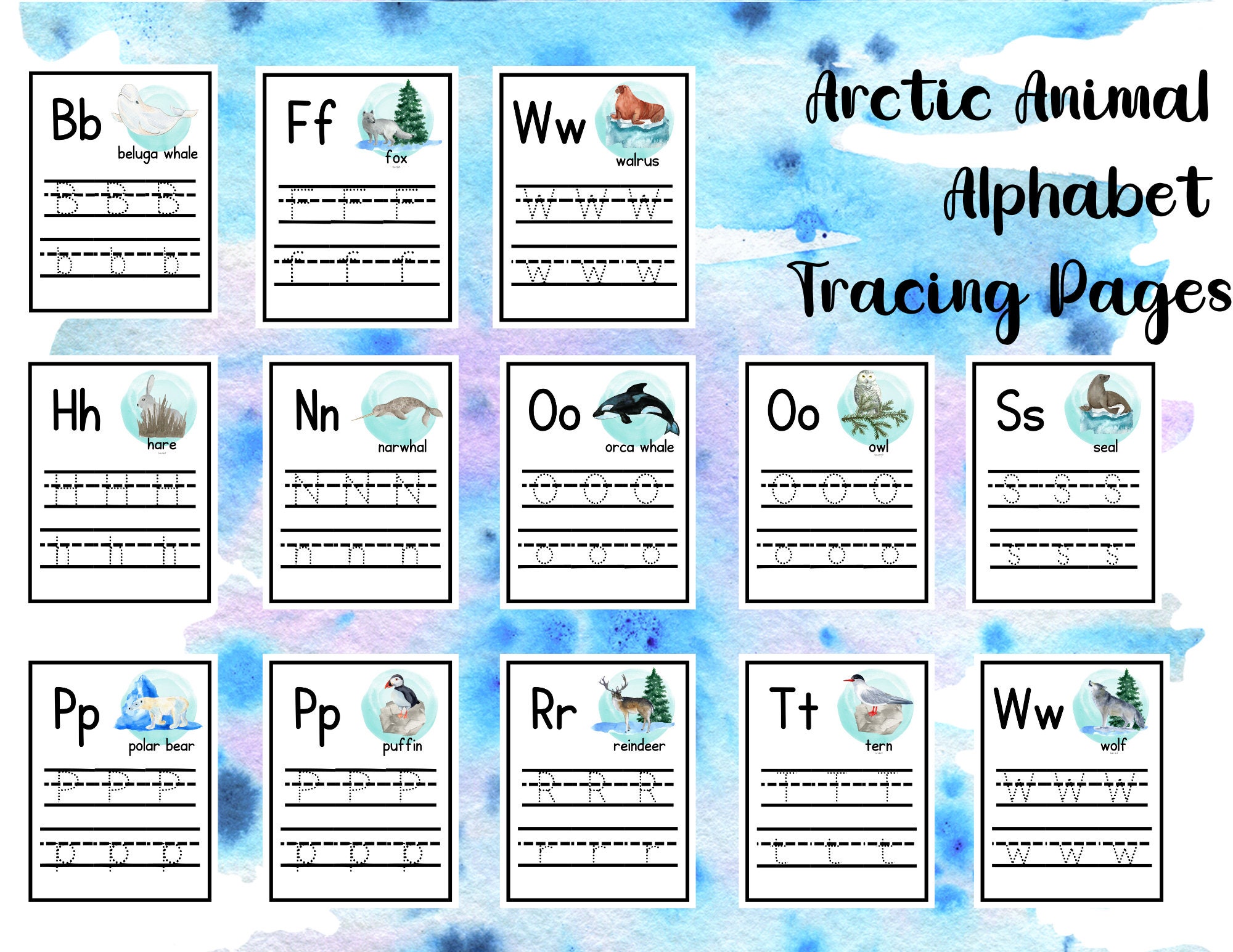 Arctic Homeschool Preschool Bundlle, Arctic Printable Activity ...