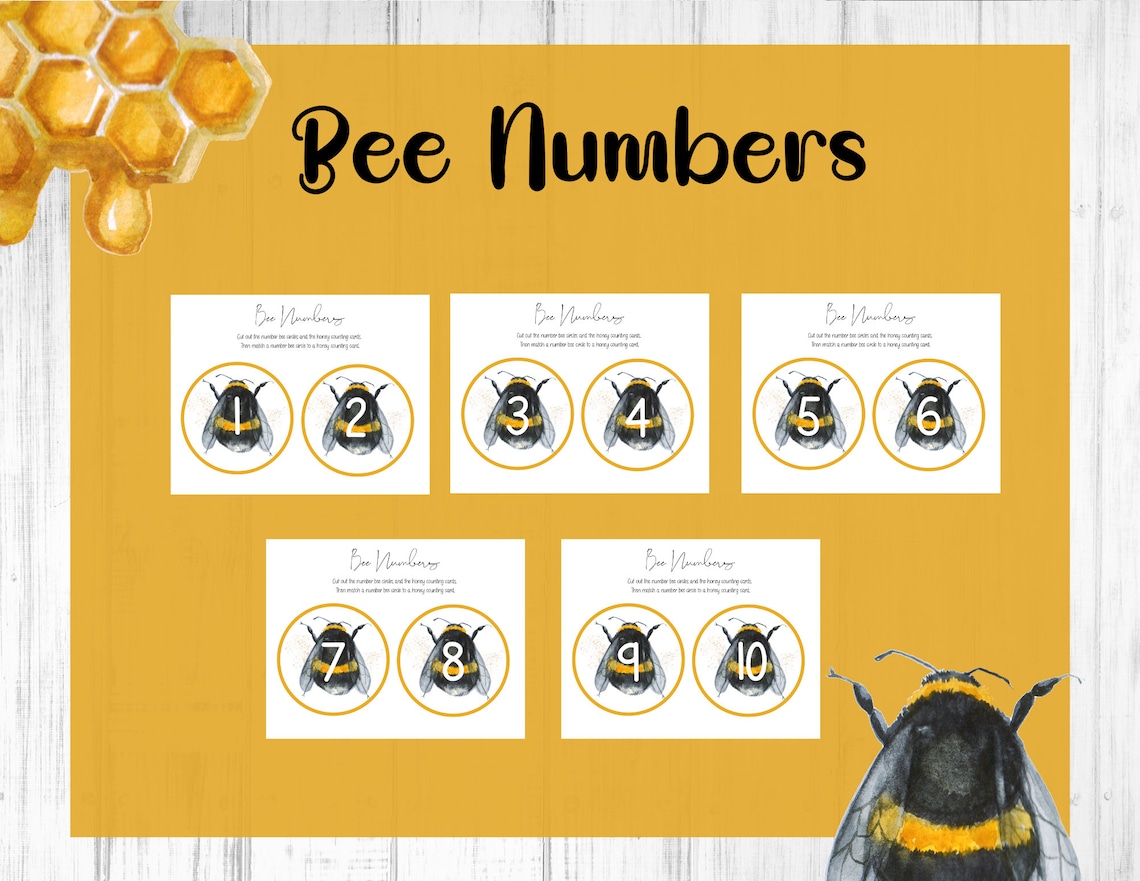 Preschool Bee Printable, Bee Homeschool Printable, Letter Match ...