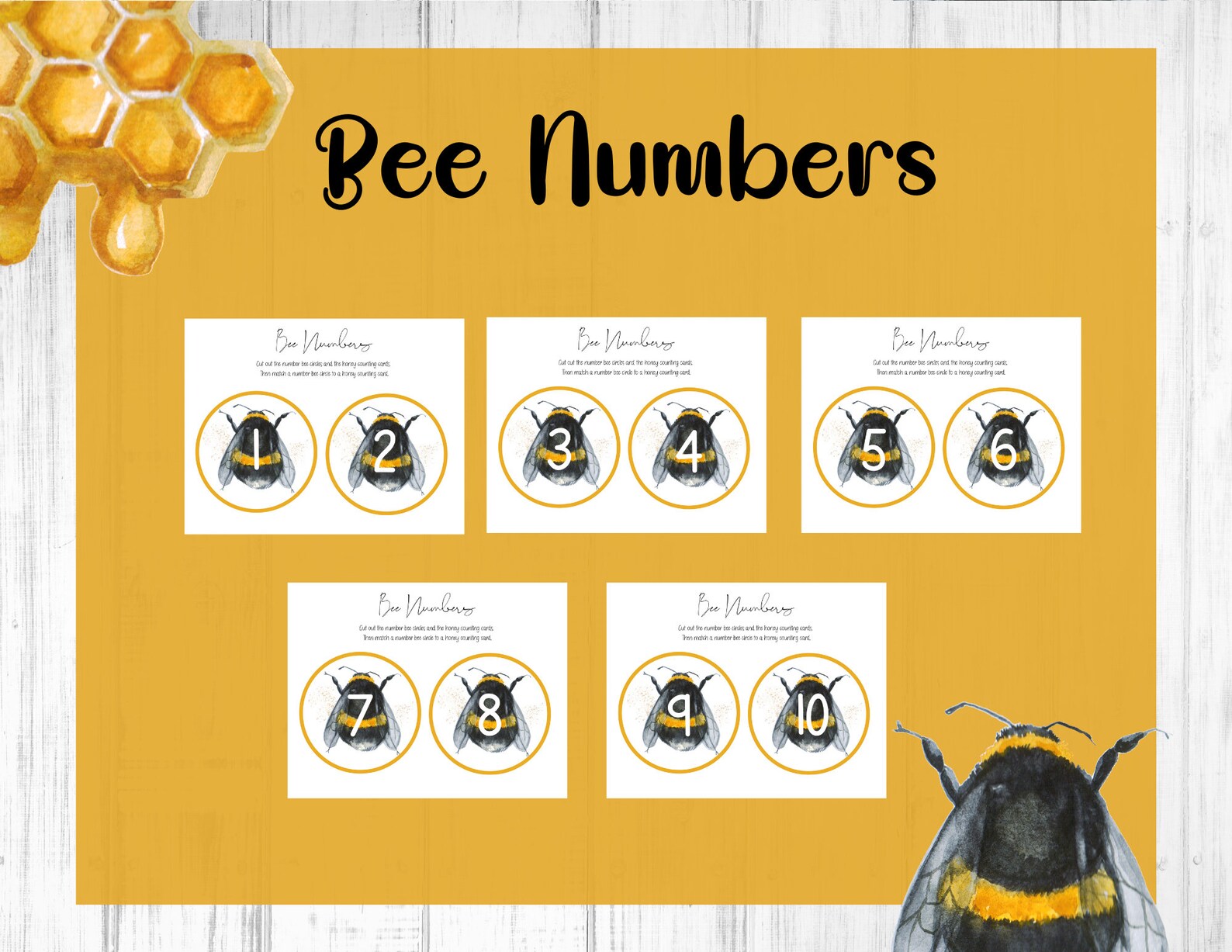 Preschool Bee Printable, Bee Homeschool Printable, Letter Match ...
