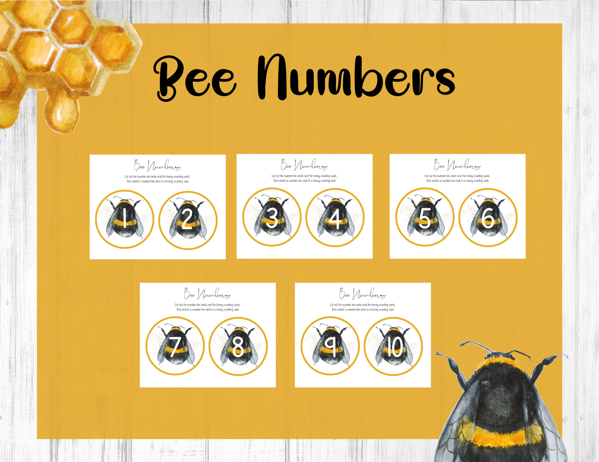 Preschool Bee Printable, Bee Homeschool Printable, Letter Match ...
