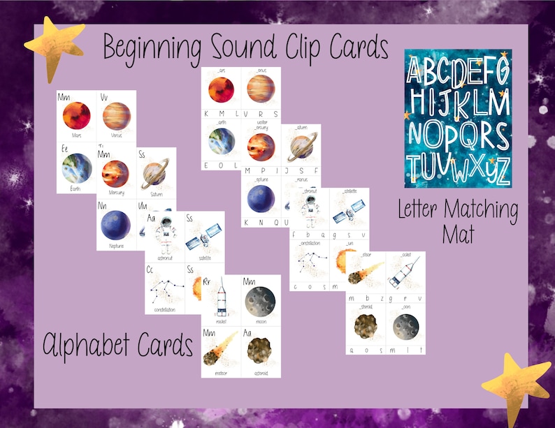 Space Bundle Preschool Space Theme Solar System Printable | Etsy