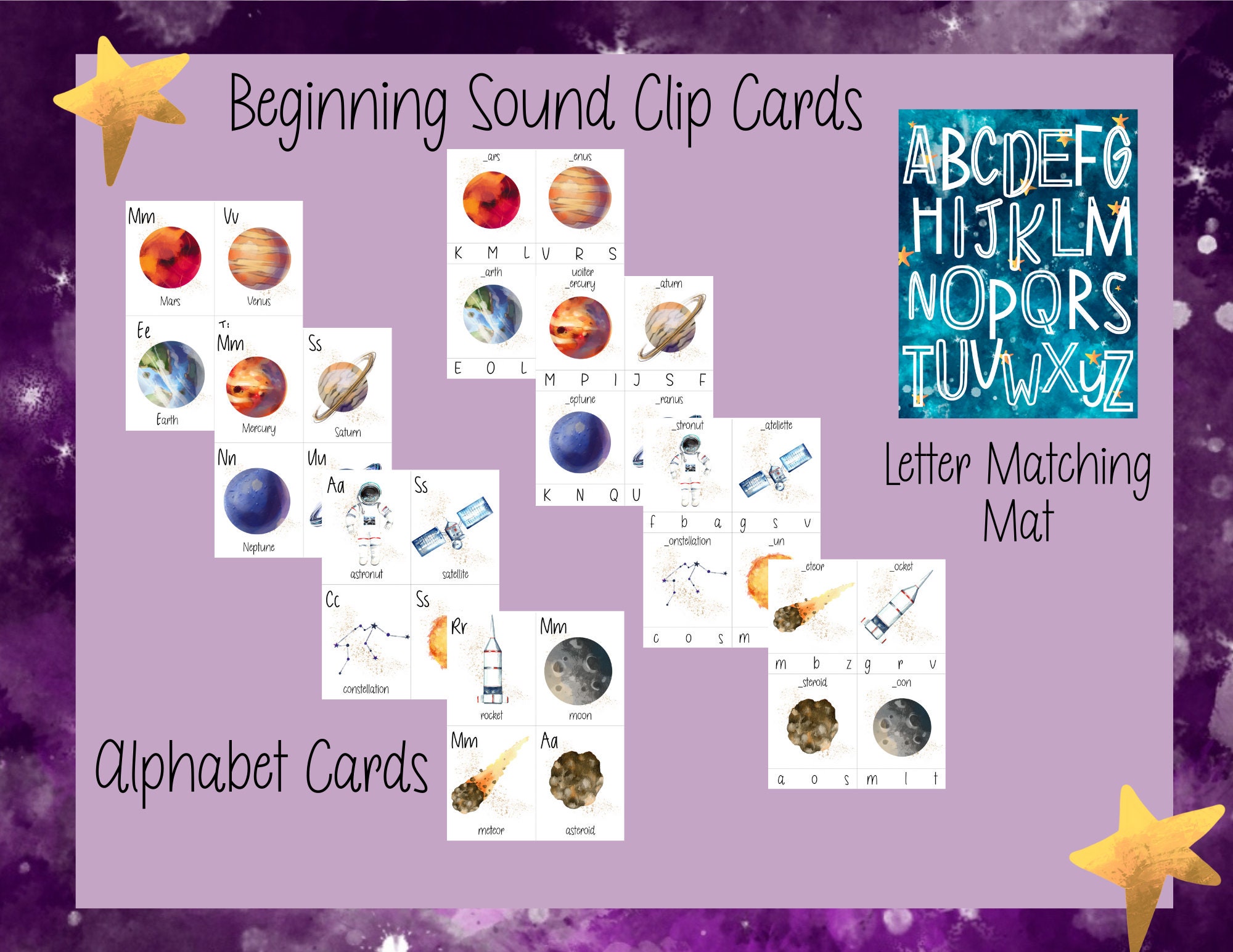 Space Bundle Preschool Space Theme Solar System Printable | Etsy