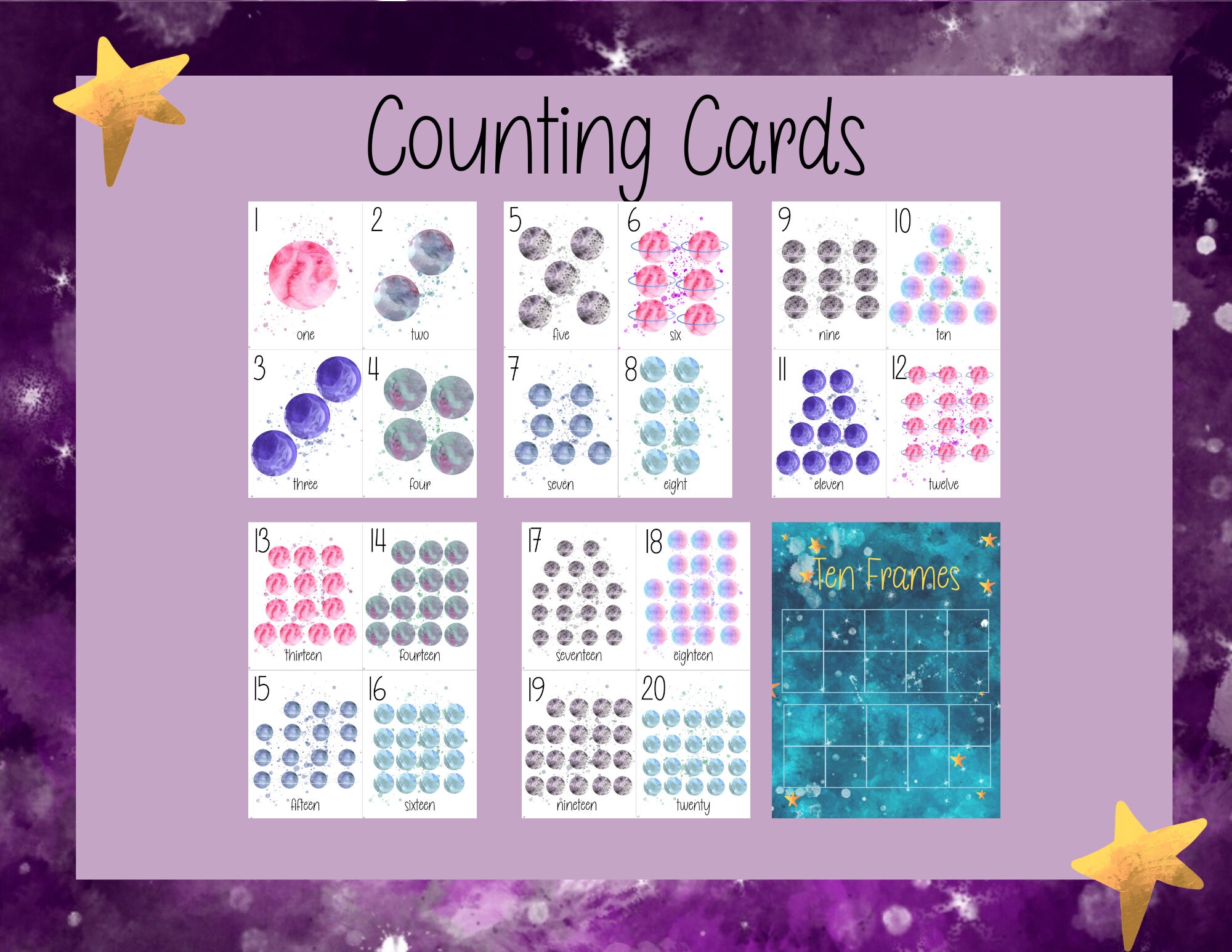 Space Bundle Preschool Space Theme Solar System Printable | Etsy