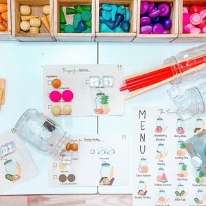 Smoothie Pretned Play Shop, Loose Parts Recipe Cards, Loose Parts Play ...