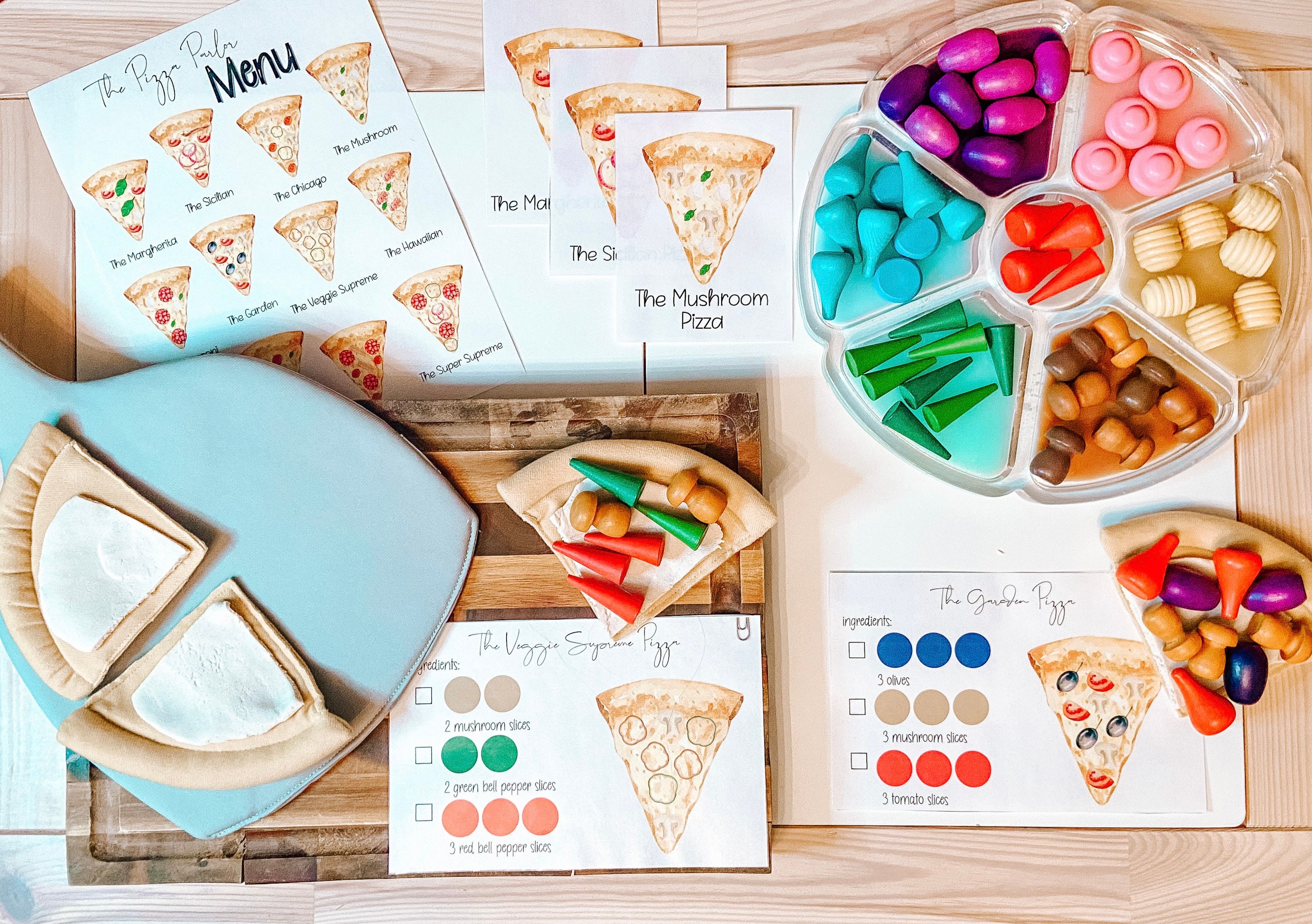 The Pizza Parlor, Loose Parts Play, Loose Parts Recipe Cards, Pretned ...