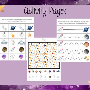 Space Bundle, Preschool Space Theme, Solar System Printable, Space Unit ...