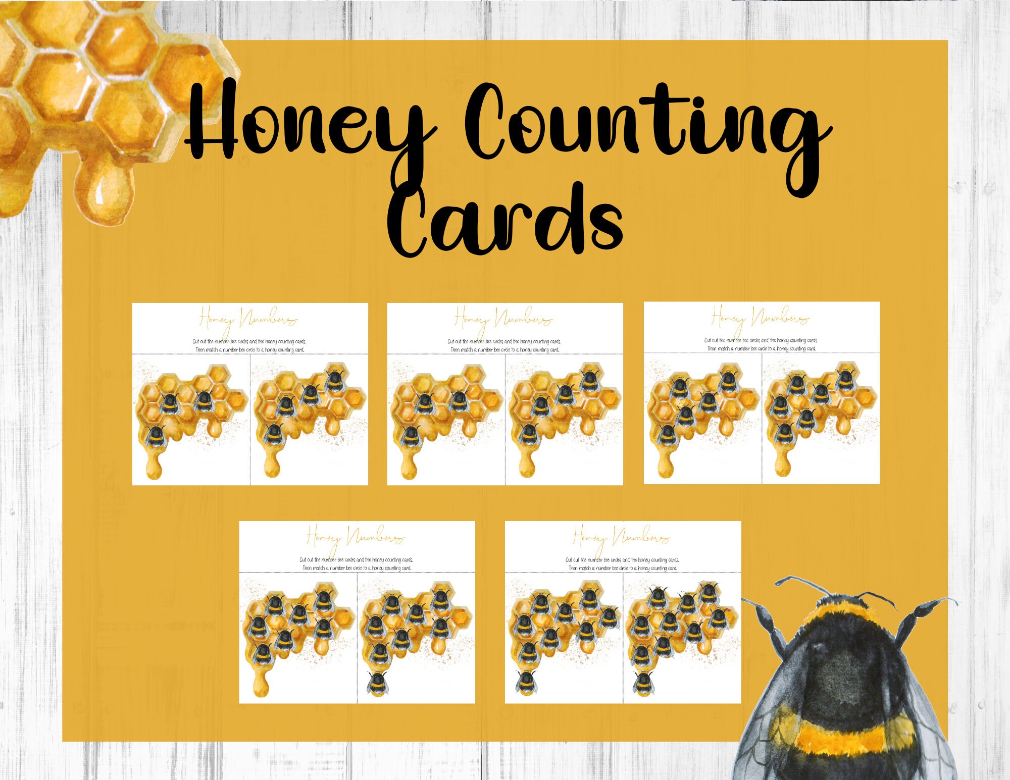Preschool Bee Printable, Bee Homeschool Printable, Letter Match ...