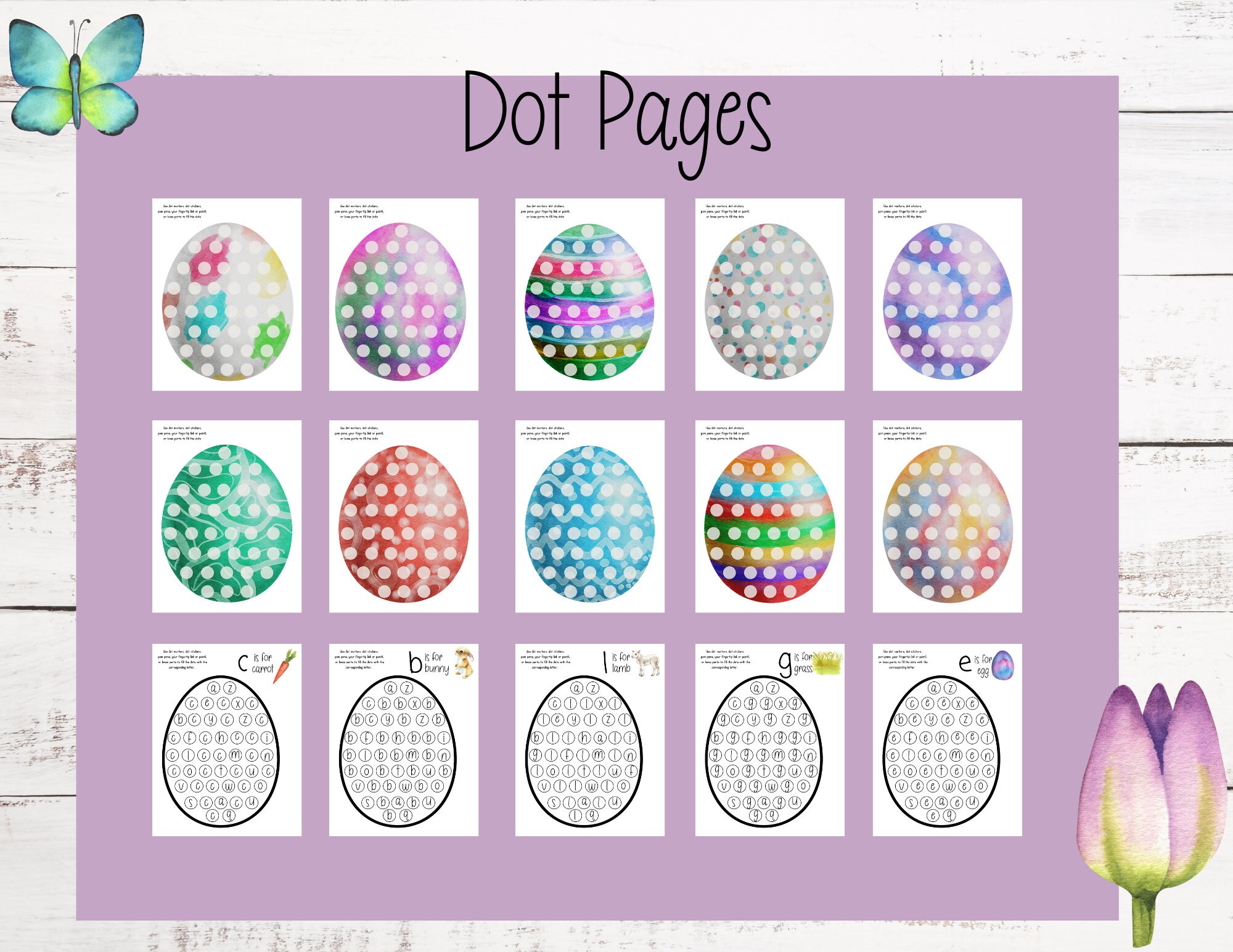 Easter Printable Bundle, Easter Printables for Kids, Easter Preschool ...