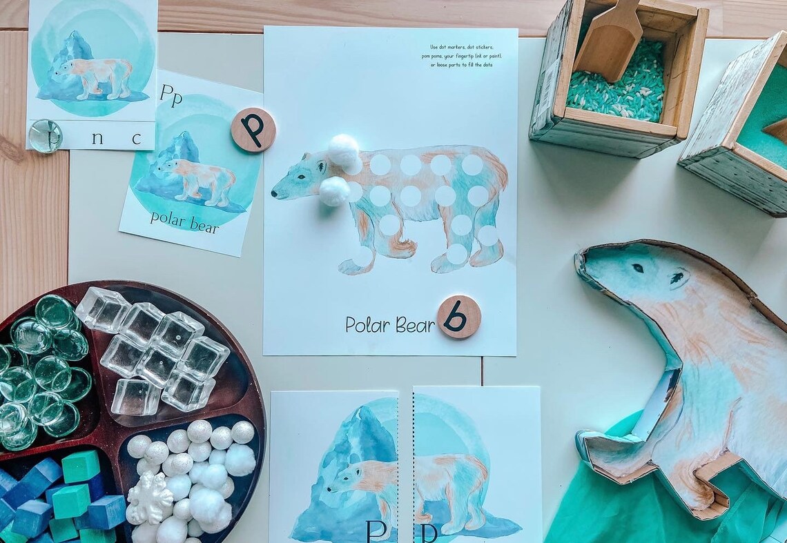 Arctic Animal Preschool Printable Dot Marker Printable Dot - Etsy