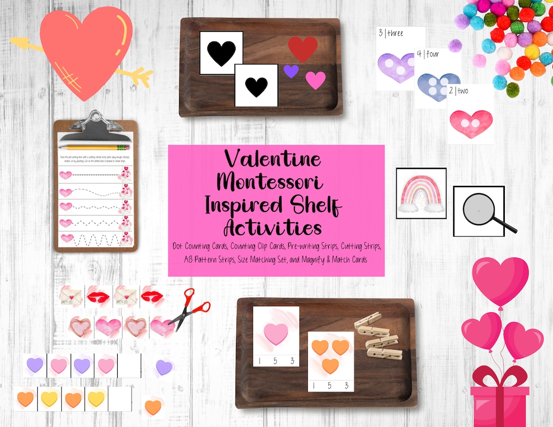 Valentine's Day Printables, Montessori Inspired, Montessori Tray ...